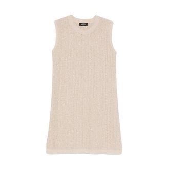 Fabiana Filippi Pailletten-Strickkleid - - Dresses - Damen - Beige - 2XS