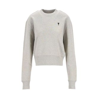 Ami Femme, Sweatshirts et sweats &agrave; capuche, Gris, Taille: 40 FR SweaT-shirt De Coeur