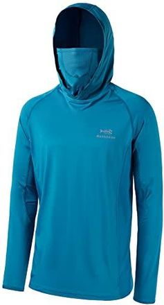 Bassdash UPF 50+ Chemise de pêche à Manches Longues avec Masque UV pour Homme