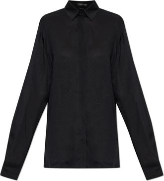 Tom Ford Femme, Blouses et Chemises, Noir, Taille: 36 FR Chemise en soie