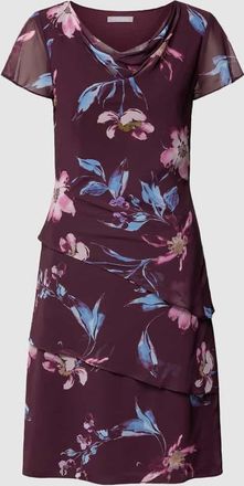 Christian Berg Cocktail Knielanges Cocktailkleid mit floralem Muster