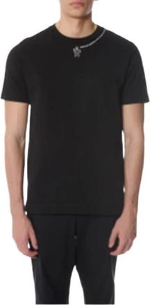 Moncler Homme, Tops, Noir, Taille: M Logo Cotton T-Shirt