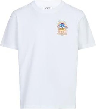 Casablanca Tee-shirt droit col ronds&eacute;rigraphi&eacute; en coton