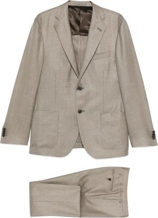 Corneliani Homme, Costumes, Beige, Taille: 2XL Wool/silk/linen suit