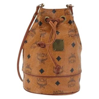 MCM Sac &agrave; bandouli&egrave;re en plastique Pre-owned - Femme - Pre-owned - Brun - Taille: ONE Size