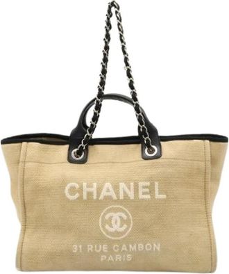 Chanel Sac cabas vintage Pre-owned - Femme - Pre-owned - Beige - Taille: ONE Size