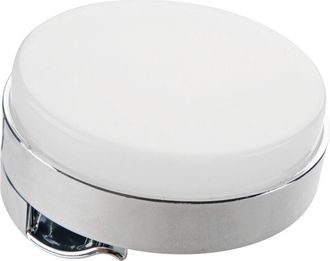 Fackelmann LED-Klemmspot f&uuml;r Flachspiegel / Ma&szlig;e (Durchmesser): ca. 7,3 cm / inklusive Vorschaltger&auml;t / runde LED-Leuchte f&uuml;r Spiegel / hochwertige Leuchte zum