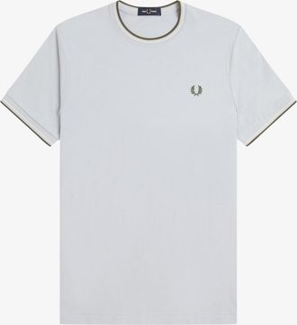 Fred Perry Softes T-Shirt mit Logo-Stickerei und Kontrastb&uuml;ndchen in