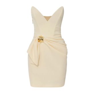 Elisabetta Franchi Elegantes Kleid aus Polyester- und Elastan-Mischung - - Dresses - Damen - Gelb - L