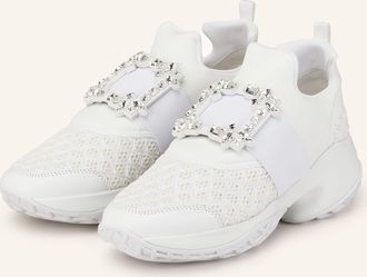 Roger Vivier Sneaker Mit Schmucksteinen weiss