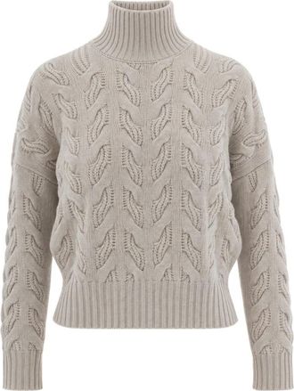 Max Mara Comfort Wool and Cashmere Sweater - - Knitwear - Damen - Beige - S