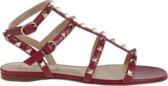 Valentino Garavani Femme, Chaussures, Rouge, Taille: 40 EU Sandale Ruckstud
