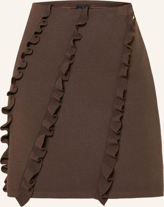 Marc Cain Strickrock Mit Volants braun
