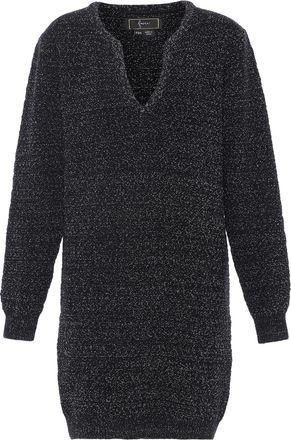 Faina Langer Pullover Damen schwarz