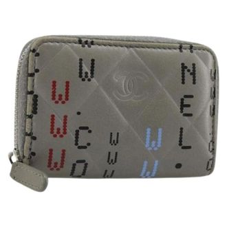 Chanel Porte-monnaie Pre-owned - Femme - Pre-owned - Gris - Taille: ONE Size