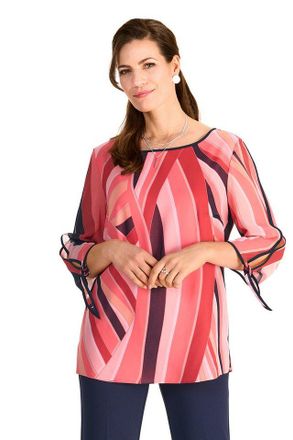 Hermann Lange Chiffonbluse mit grafischem Muster