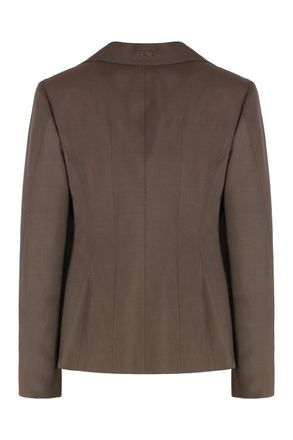 Fendi Womens Blazer Wool-Mohair Brown Blazers Jacket