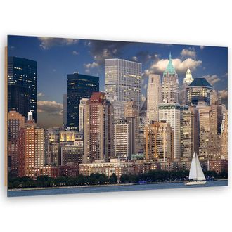 Feeby Wanddeko Architektur Kunst modern Bilder Manhattan Braun 60x40 cm