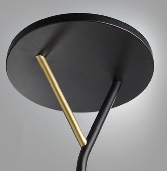 Millumine Lampadaire led Plano dimmable noir mat