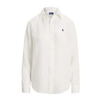 Ralph Lauren Klassisches Leinenhemd mit gerader Passform - - Blouses & Shirts - Damen - Wei&szlig; - S