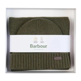 Barbour Carlton M&uuml;tze & Schal Set - - Accessories - Herren - Gr&uuml;n - ONE SIZE