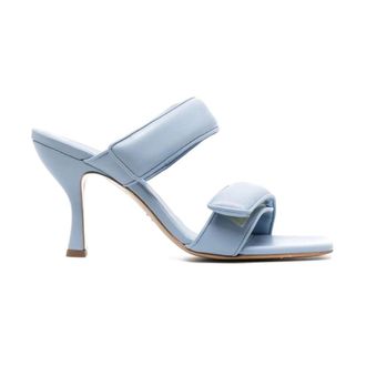 Gia Borghini Blaue Leder Mules Niedrige Abs&auml;tze - - Shoes - Damen - Blau - 36 EU