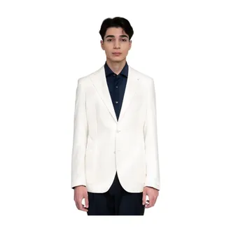 Lubiam Homme, Vestes, Blanc, Taille: L Blazers