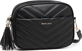 Miss Lulu Sac &agrave; Bandouli&egrave;re en Cuir Synth&eacute;tique pour Femmes - Petit Sac &agrave; Main avec Longue Bandouli&egrave;re - Cadeau de No&euml;l Id&eacute;al pour le Shopping et les Sorties