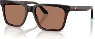 Emporio Armani Homme, Accessoires, Brun, Taille: 55 MM Square Lunettes de soleil