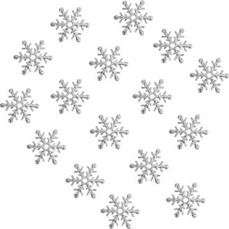 BESPORTBLE 600 St&uuml;ck Weihnachtskonfetti Schneeflocken Silber 2cm aus Langlebigem Material Festliche Tischdeko und Partystreuung