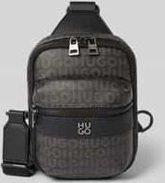 HUGO BOSS Umh&auml;ngetasche mit Label-Muster Modell QUANTIC_M_MONOSTRAP