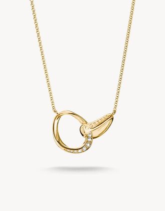 Thomas Sabo cha&icirc;ne avec zirconias blancs en or jaune, blanc-Dor&eacute;