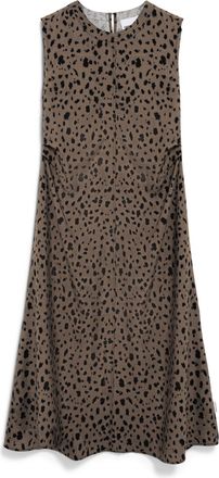 Armedangels Damen Webkleid aus Tencel Lyocell EMALANAA LEOPAA Regular Fit Dark Camel
