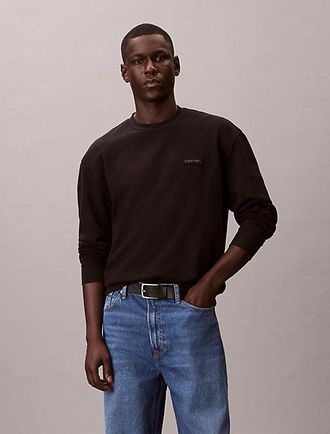 Calvin Klein Badge-sweatshirt Aus Baumwoll-frottee - Black - Herren - 2XL