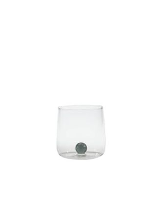 Zafferano Bilia Lot de 6 gobelets en verre borosilicate fait &agrave; la main, d&eacute;cor&eacute;s avec une boule en verre color&eacute;e &agrave; lint&eacute;rieur, cl 44 h 90 mm d 88 mm (gris)