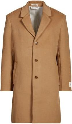 Calvin Klein Manteau col tailleur en laine m&eacute;lang&eacute;e