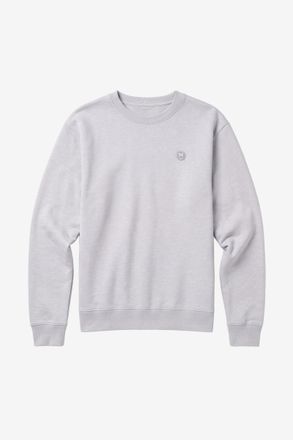 Knowledge Cotton Apparel Herren vegan Sweatshirt Badge Rundhals Hellgrau Meliert