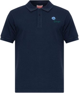 Kenzo Homme, Tops, Bleu, Taille: S Polo slim brod&eacute; tulipe