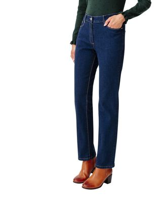 Damart Damen Jambe Droite Jeans, Blau (Indigo 08100), W30 (Herstellergröße: 40)