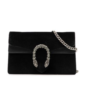 Gucci Black Mini Velvet Dionysus Crossbody