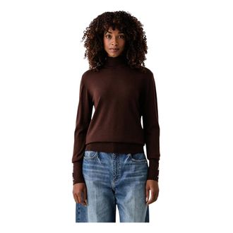 Patrizia Pepe Col roul&eacute; - Femme - Pulls - Brun - Taille: 42 FR