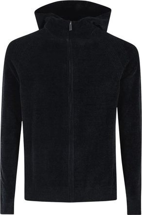 Roberto Ricci Design Velvet Half Zip Knit - - Sweatshirts & Hoodies - Herren - Schwarzk - L