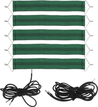 Valiclud Angoily 9 St&uuml;ck Ersatzgurt f&uuml;r Klapp Liegest&uuml;hle Elastische Wetterfeste Polstergurte in Gr&uuml;n und Schwarz Reparaturf&auml;hige Gurte f&uuml;r Garten Strand und T