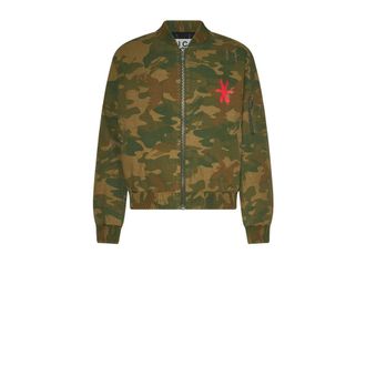John Richmond Camouflage Bomber Jacket - - Jackets - Herren - Mehrfarbig - L