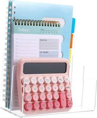 Aboofan Datei Organizer Aus Acryl 2-f&auml;cher Mit Abgerundeten Ecken Transparent Tisch Schreibtisch Aktenhalter F&uuml;r B&uuml;ro Und Schule