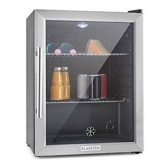 Klarstein Mini Frigo de Chambre et Bureau pour Boisson, Petit Frigo Silencieux, Refrigerateur Mini Bar 60L, Petit R&eacute;frig&eacute;rateur Camping, &Eacute;tag&egrave;res R&eacute;glables pour