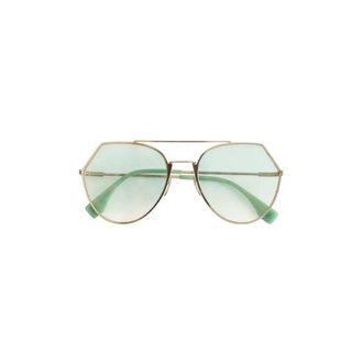 Vintage Lunettes daviateur dor&eacute;es