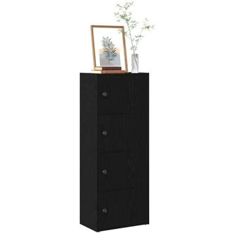 vidaXL Vidaxl - Bücherregal Schwarz Eichen-Optik 40x24x102 cm Holzwerkstoff