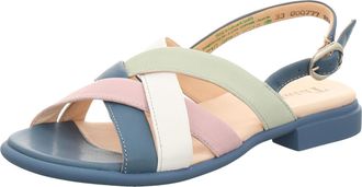 Think Damen Chromfrei Gegerbte Nachhaltige Riemchen Sandale KAMAA 8000 DENIM/KOMBI 39.5 EU, 8000 Denim Kombi, 40 EU