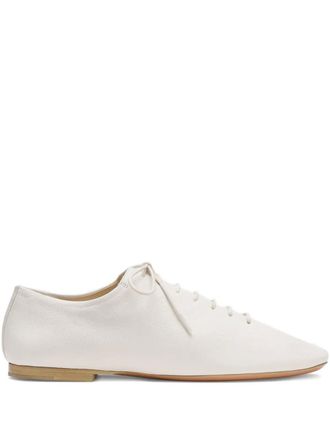 Christophe Lemaire derbies en cuir &agrave; lacets - Blanc